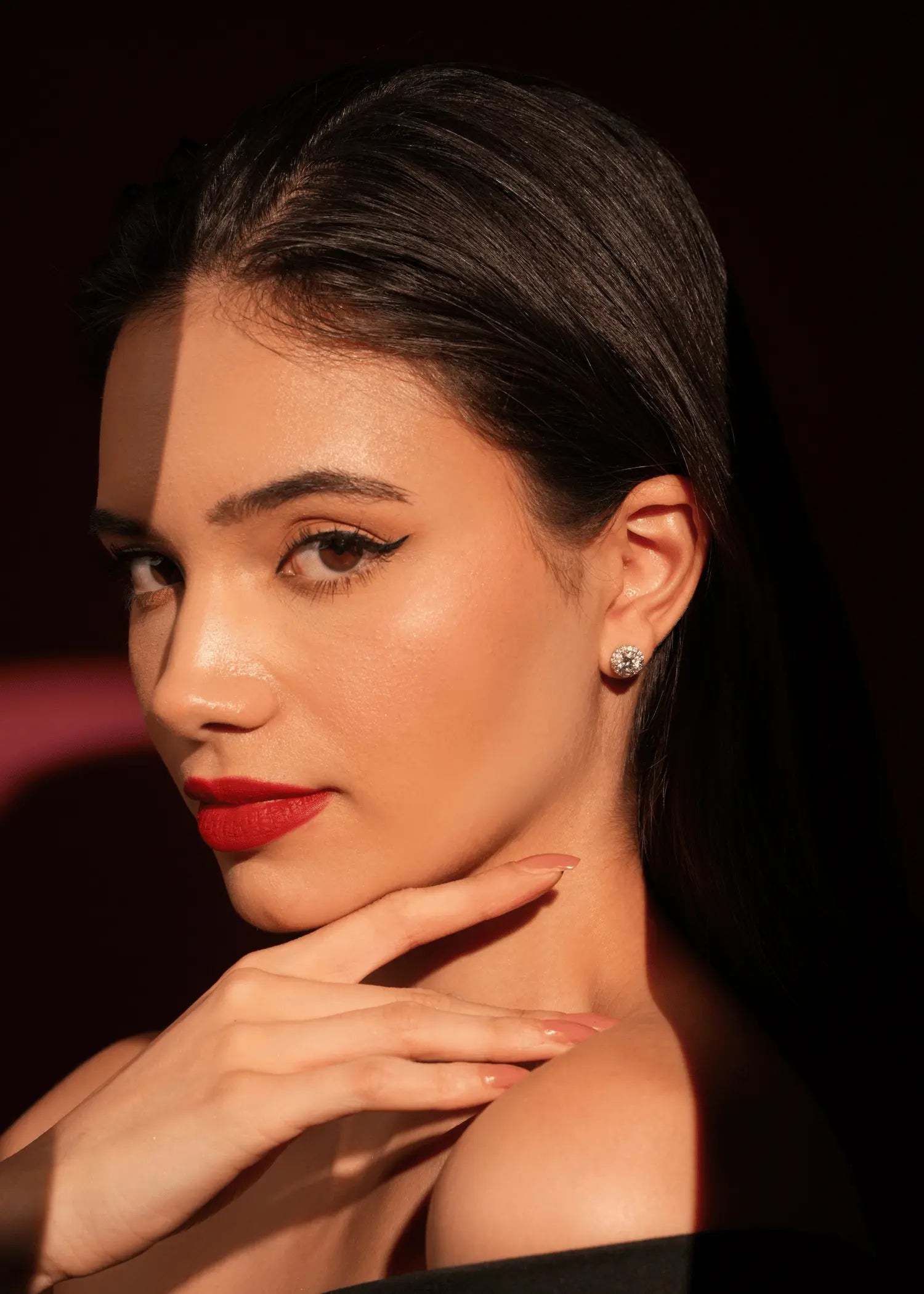 Round with Halo Solitaire Earrings – Arth Diamonds